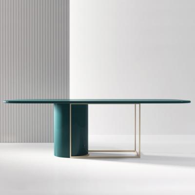 China Vlotte Randenodm Roestvrij staaleettafel voor Woonkamer Te koop