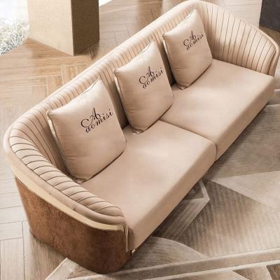 China De gebogen van de Woonkamerbanken van het Armsteunenleer Woonkamer Sofa Set van Recliner Te koop