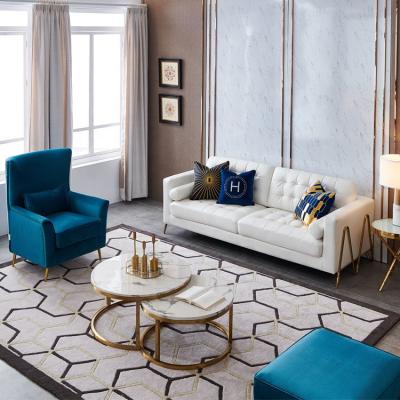 China Van de het Leerwoonkamer van berkbenen de Bankenpu Italiaans Ontwerp Sofa Sets Te koop