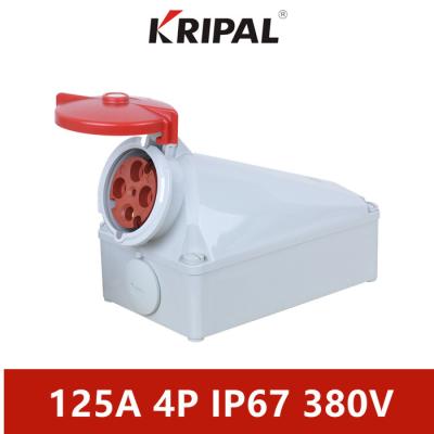 中国 125A IP67の防水産業壁に取り付けられたソケット4ポーランド人380V 販売のため