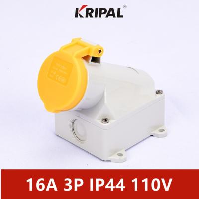 China Zócalo montado en la pared industrial trifásico la monofásico de IP44 3P 16A en venta