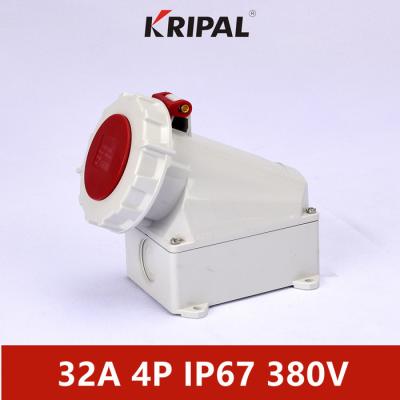 China Envase Dampproof de 3h IP67 32A 4 Pin Plug Socket For Refrigerated en venta