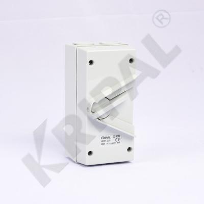 China do interruptor industrial monofásico do isolador de 20A IP66 Dustproof exterior à venda