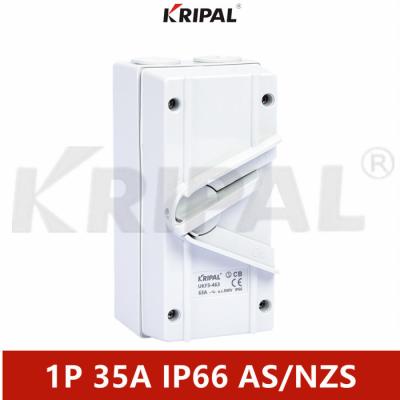 China interruptor impermeável exterior do isolador de 35A único Polo 250V com SAA à venda