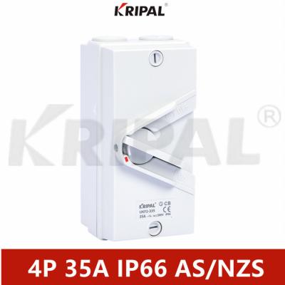 China padrão australiano exterior isolante impermeável do interruptor de 35A IP66 4P à venda