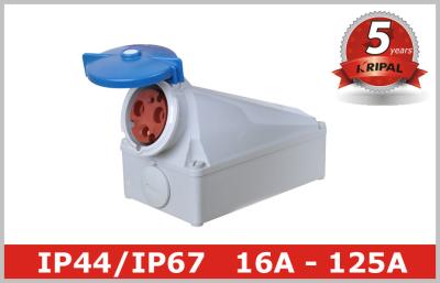 中国 16A 32A 63A 125 の Amp の壁に取り付けられた産業ソケット出口の電気器具の入口 販売のため