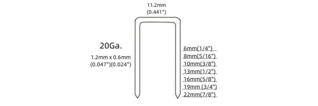20 Gauge 1/2 Crown 19mm Upholstery Furniture Staple 1019j