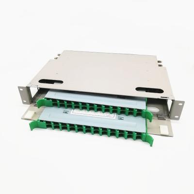 Cina scatola di distribuzione di fibra ottica grigia di alluminio di 1U ODF in vendita