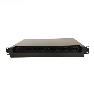 Cina 24 tipi pannello del cassetto dei centri di termine della fibra montato scaffale del nero in vendita