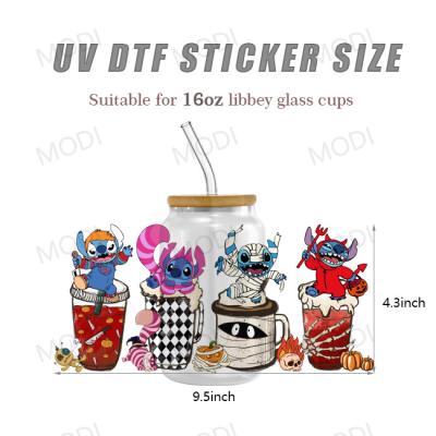 Κίνα Προσαρμοσμένα 16Oz 20Oz 24Oz 25Oz Halloween Χριστούγεννα UV DTF Cup Wrap Μεταφορές για γυάλινες κονσέρβες Cups Wrap προς πώληση