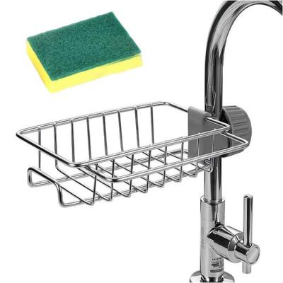 China Suporte de suspensão de Kitchen Faucet Sponge do organizador do dissipador da cremalheira de aço inoxidável do armazenamento à venda