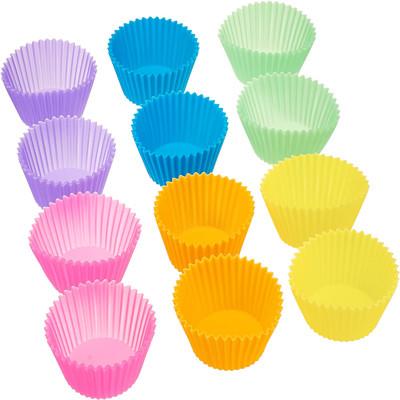 Cina Le tazze bollenti riutilizzabili del silicone delle fodere multicolori del muffin ammassano rifornimenti della cucina in vendita