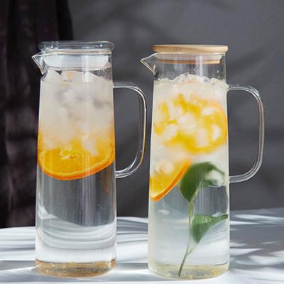 中国 1L透明なガラス耐熱性飲料ジュースの冷たいやかんの台所用具 販売のため