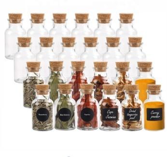 Cina cucina 5oz che condisce i barattoli vuoti della spezia con Cork Lids And Labels in vendita