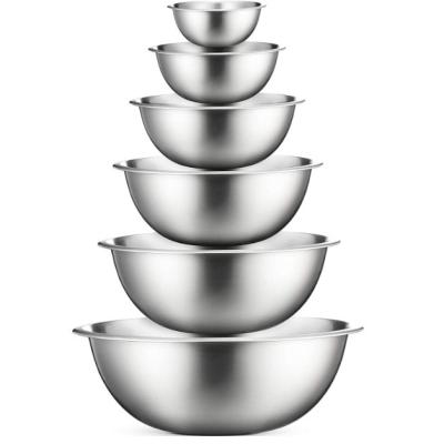 China 6pcs que empilha recipientes de aço inoxidável do aninhamento para o armazenamento de salvamento do espaço à venda