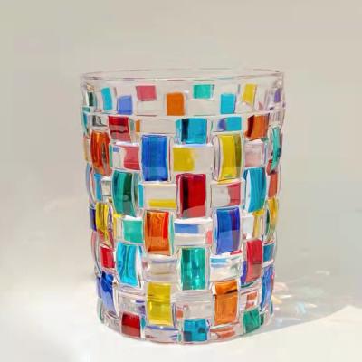 Cina Mosaico variopinto Crystal Glass Cup Mug di stile dell'Istituto centrale di statistica per il whiskey 270ml del caffè espresso in vendita