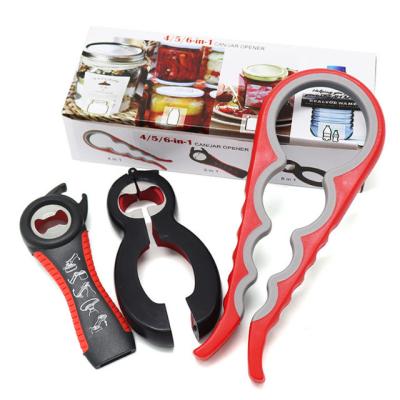 Cina 5 in 1 multi funzione possono corredo delle apribottiglie apri con la maniglia del silicone in vendita