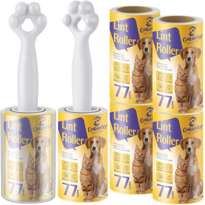 Cina Il rullo appiccicoso di plastica di Cat Paw Shaped Lint Remover Roller per i vestiti ricopre le sedi di automobile in vendita