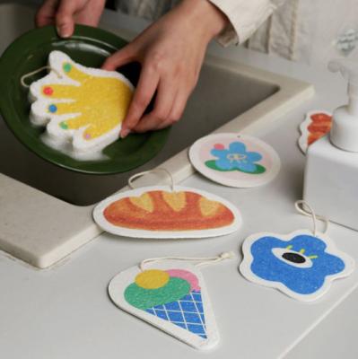 Cina I rifornimenti svegli della cucina alla rinfusa di compressione del fumetto serviscono lavare la spugna riutilizzabile in vendita