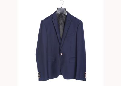 Cina Il vestito blu degli uomini casuali, dimagrisce i vestiti convenzionali adatti per il risvolto del picco di Blaer degli uomini in vendita