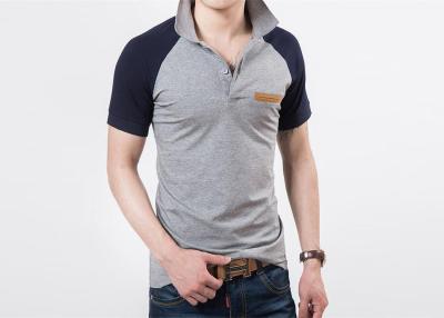 Cina Uomini verdi grigi delle camice di polo della pianura del cotone del Jersey di Lycra più stile casuale di dimensione in vendita