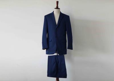 Cina Il vestito blu degli uomini di nylon dell'elastam, risvolto flessibile della tacca vestiti di nozze di 2 pezzi per gli uomini in vendita