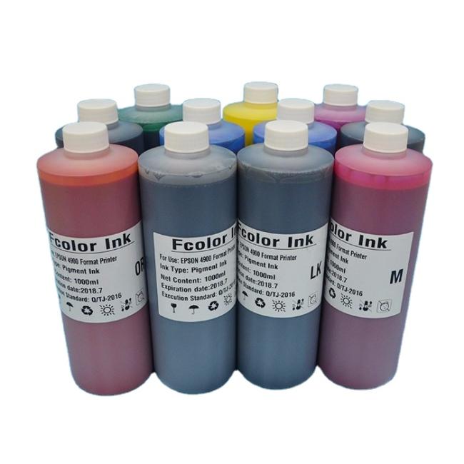 FCOLOR Bulk Pigment Ink packaging and product display