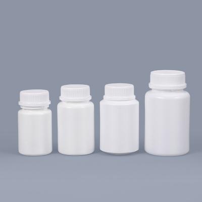 China Silk Screen Printing Round Plastic Pill Bottles for Medicine Pharmaceutical Packaging for sale