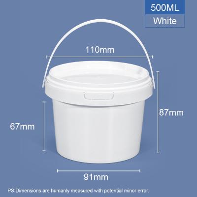 China Capacidade Personalizado 500 ml Transparente branco PP recipiente de plástico para espalhar chocolate à venda