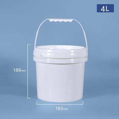 中国 食品ピクルス 貯蔵バケツ 4L 密封蓋付きプラスチックPPバケツ 熱転送印刷 販売のため