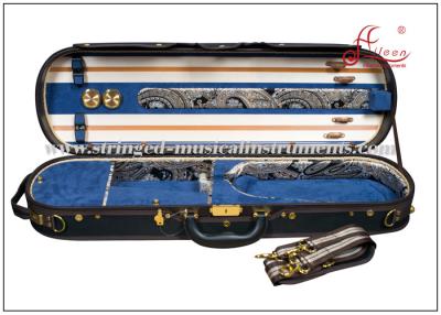 China Caixa oblonga de madeira do instrumento musical do violino de Oxford com os giradores de seda da curva do interior 4 à venda