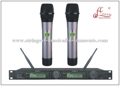 Cina Microfono doppio della radio di frequenza ultraelevata Mic di Fm del ricevitore di Hanheld del sistema acustico domestico in vendita