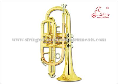 China El instrumento musical 11.8m m del cucurucho de cobre amarillo agujerea tono del Bb de la laca del oro de 121m m Bell en venta