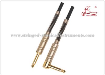 Cina Cavo di collegamento della chitarra con il connettore nero ISO9001/CQM/TUV del nichel dello schermo di spirale del PVC in vendita