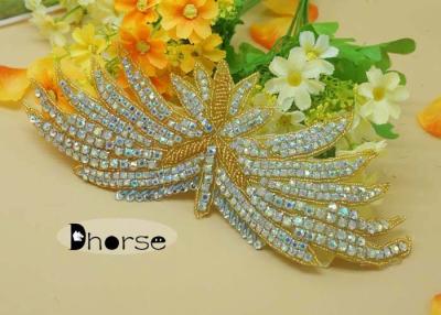 China Costurar no Applique perlado de Bling cristal de rocha nupcial para vestidos de casamento à venda