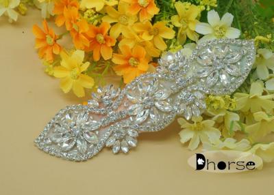 China Applique perlado de Bling Bling cristal de rocha nupcial feito a mão para o vestido de casamento à venda