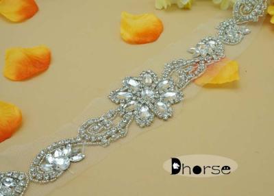 China O grande estoque costura na guarnição perlada de Bling Bling cristal de rocha decorativo para o vestido de casamento à venda