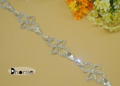 Cina Disposizione nuziale del cristallo di rocca in rilievo d'argento di Bling Bling per il vestito da sposa in vendita