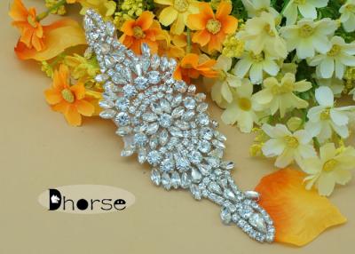 China Cristal de rocha de prata de cristal Applique perlado, Appliques nupciais e guarnições à venda