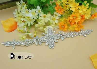 China Cristal de rocha de cristal feito a mão correia perlada da faixa do Applique para o vestido de casamento à venda