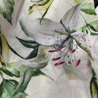 China Stylish Polyester-Spandex Blend 95% Polyester 5% Spandex Korean Printed Nylon-Spandex Fabric for Girls' Dresses Knitted for sale