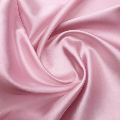 China Direct Factory Price Breathable Woven Polyester Satin Fabric Elastic Stretch Full Dull Spandex Girls Blouses Dresses Swimwear for sale