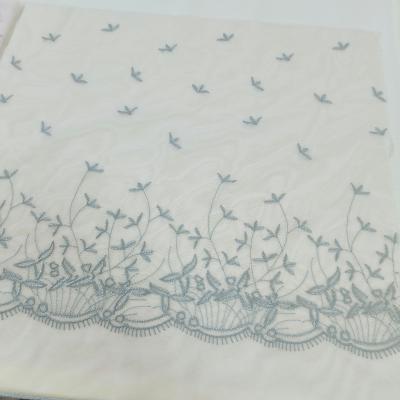China Floral Embroidered Tulle Lace Trim Multicolor Eco-Friendly French Lace for Wedding Dresses Stylish Mesh Embroidery Decoration for sale