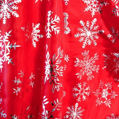 China High Quality 100% Polyester Satin Fabric Fashionable Gold Foil Encrypted Printed Breathable Home Decor Knitted Wholesale Draped for sale