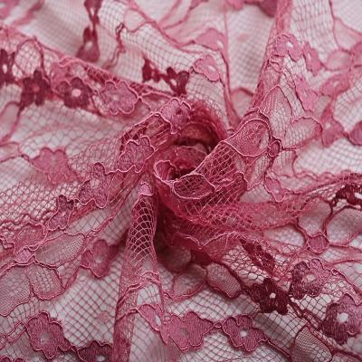 China Women's Spring Summer Long Skirt with Nylon Flower Embroidered Lace Fabric Factory's New Collection Lace Intimates Bra for sale
