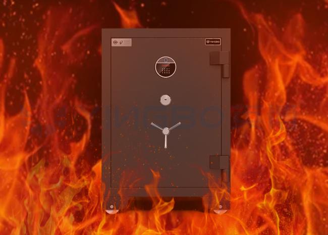 Fireproof safe exterior showing robust construction and security features