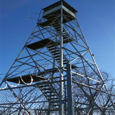 Galvanized Steel Lightning Protection Forest Watchtower Guard Tower 15m - 50 m