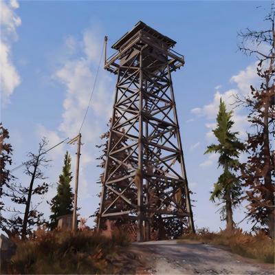 Prefabricated Security Watch Tower Steel Structure AR500 / Q355 Guard House
