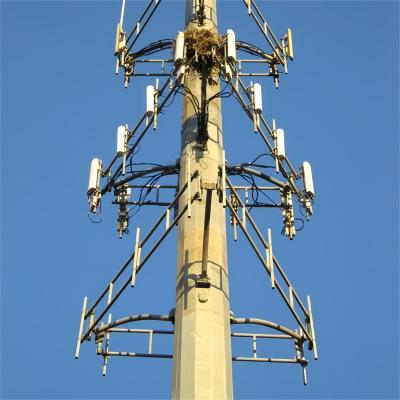 4g 5g Wireless Microwave Monopole Telecom Tower With Flangle 5m 12m 36m 45m 55m