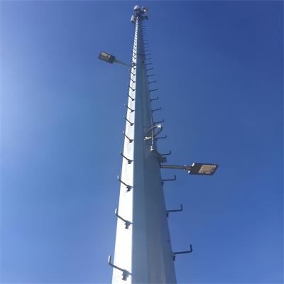 High Self Supporting Round Pole Monopole Steel Tower Gsm Communication Mast